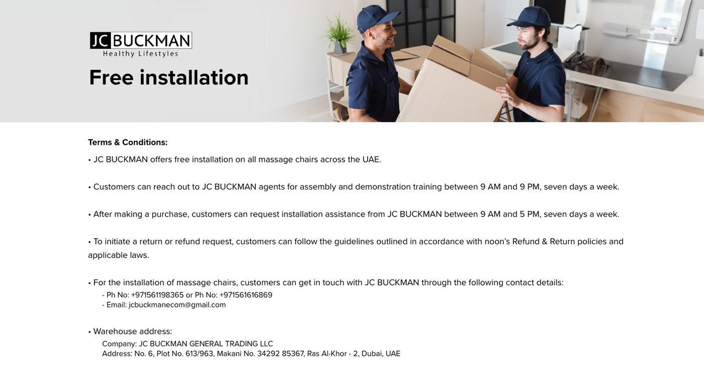 JC BUCKMAN Free Installation UAE | 30-75% OFF | Dubai, Abu Dhabi | noon