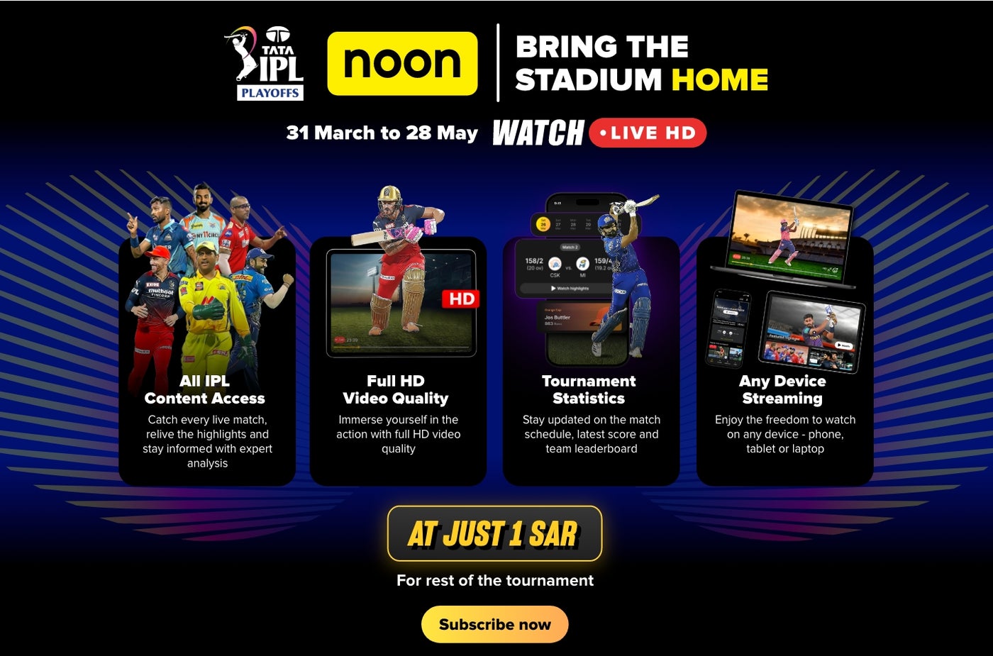 IPL 2023 Live Streaming KSA | Watch IPL Cricket Action Online